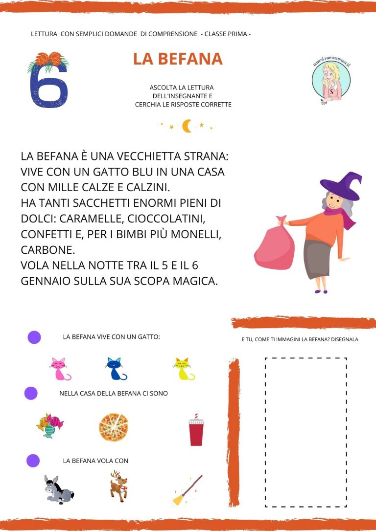 La Befana - scheda didattica - classe prima - Maestraemamma